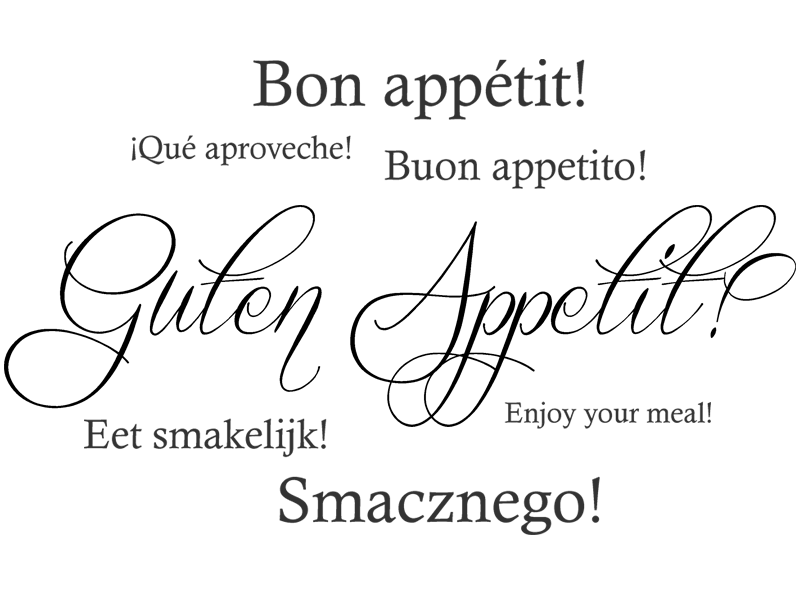 Wandtattoo Guten Appetit in zwei Farben... | Wandtattoos.de