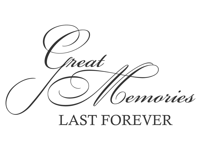 Wandtattoo Great memories last forever | Wandtattoos.de