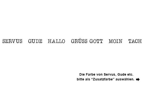 Wandtattoo Hallo Servus - Mundarten Dialekte | Wandtattoos.de