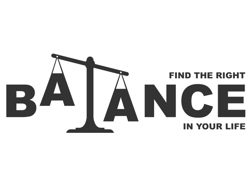 Wandtattoo Find the right balance in your life | Wandtattoos.de