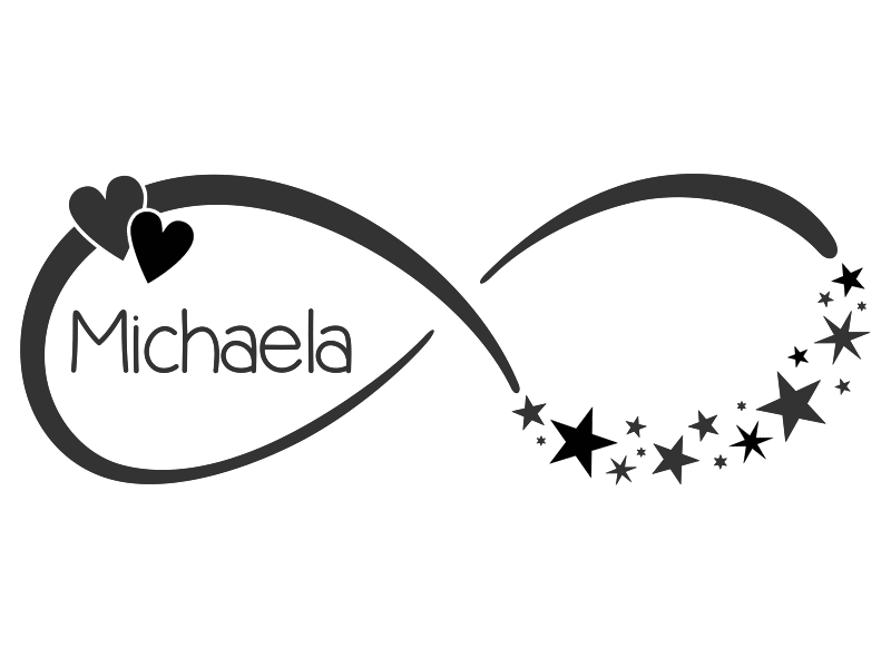 Wandtattoo Unendlich Zeichen mit Name - Wandtattoos.de