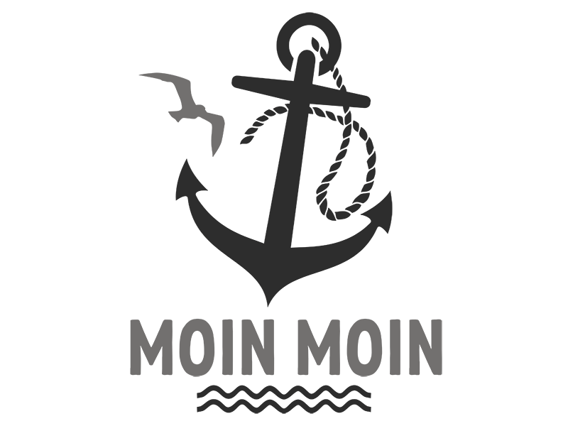 Wandtattoo Moin Moin mit Anker | Wandtattoos.de