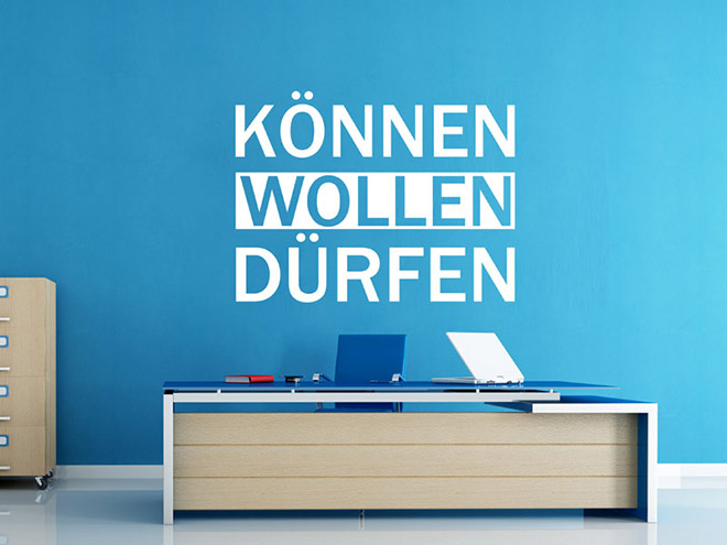 Wandtattoo Können Wollen Dürfen | Wandtattoos.de