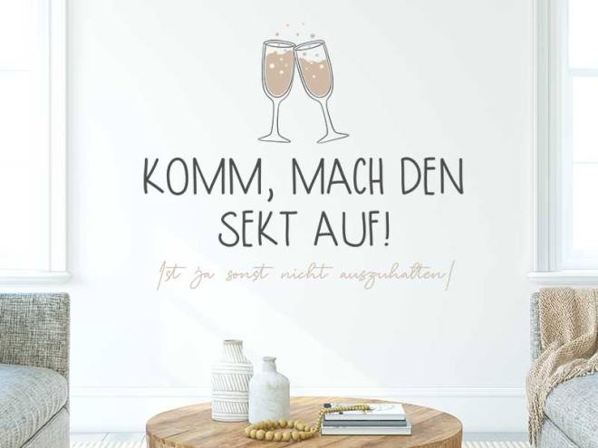 Wandtattoo Wein | Genießer Deko für Weinfreunde | Wandtattoos.de